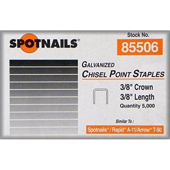 Spotnails 85506 Arrow T50 Rapid 11 Style 3/8" Staples (100,000) – Allen ...