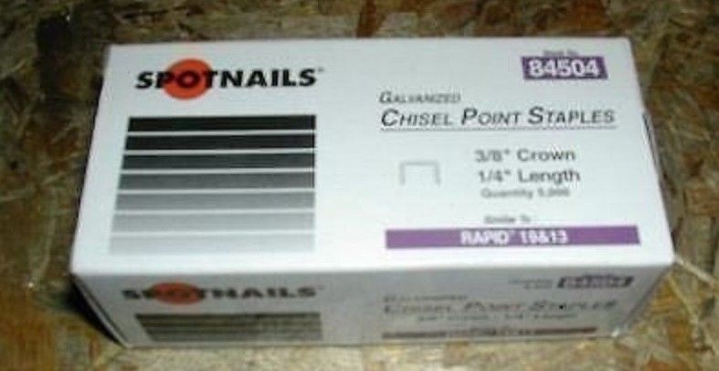 Spotnails 84504 - R-19 Rapid Style 3/8" Staples (250,000) – Allen ...